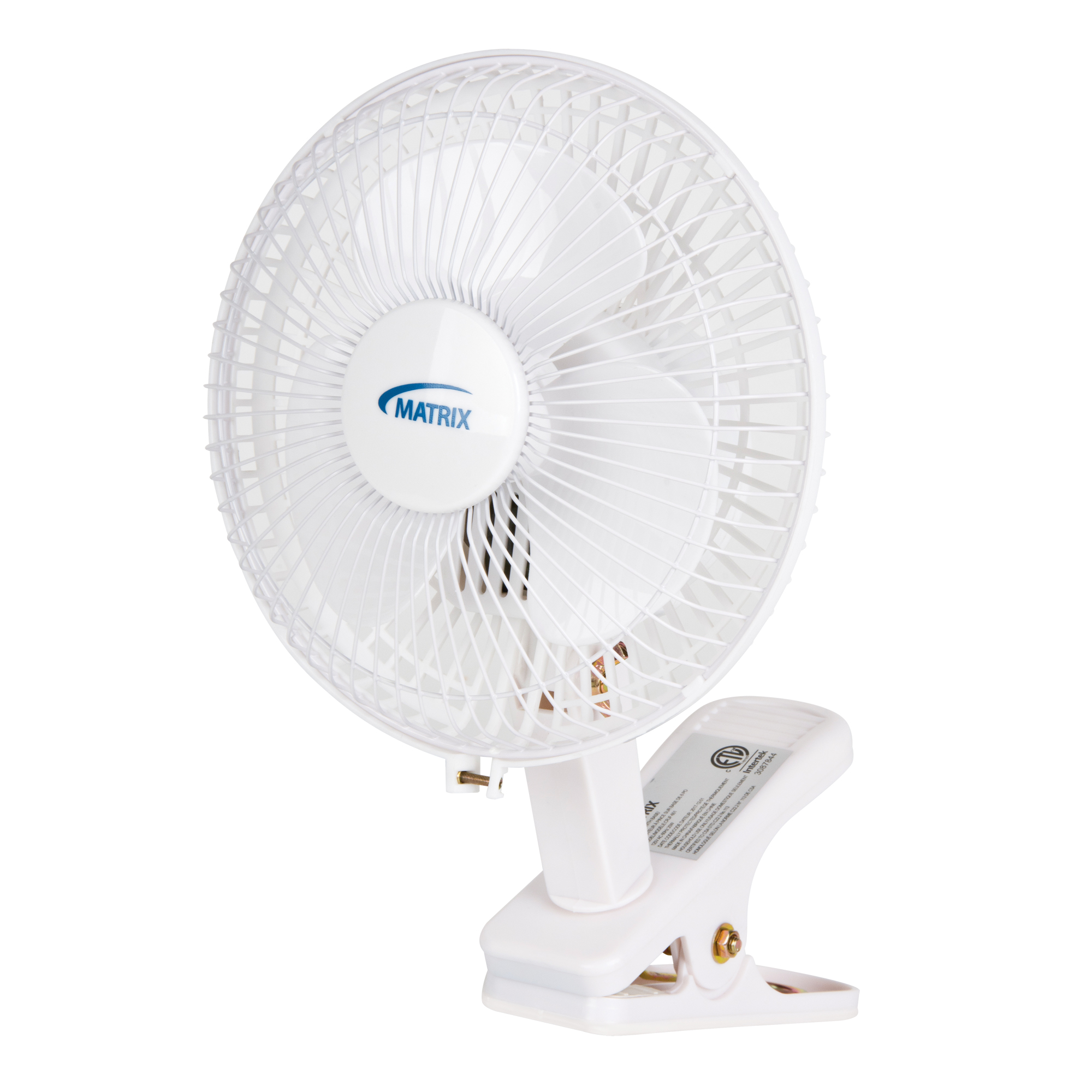 Matrix Industrial Products Clip-On & Desk Fan, 6" Diameter, 2 Speeds ...