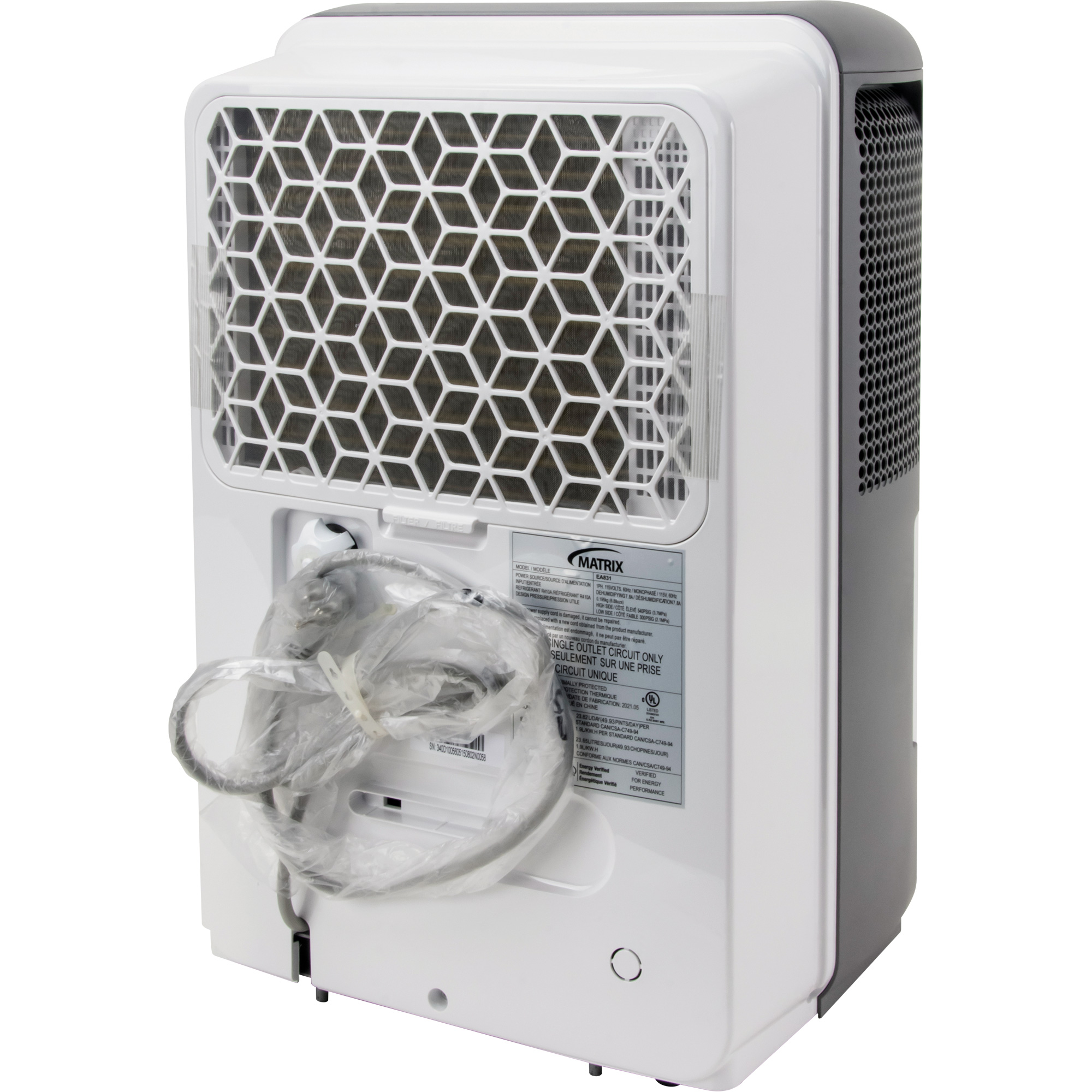 Matrix Industrial Products Dehumidifier, 4000 sq. ft., 23.66 L EA831 ...