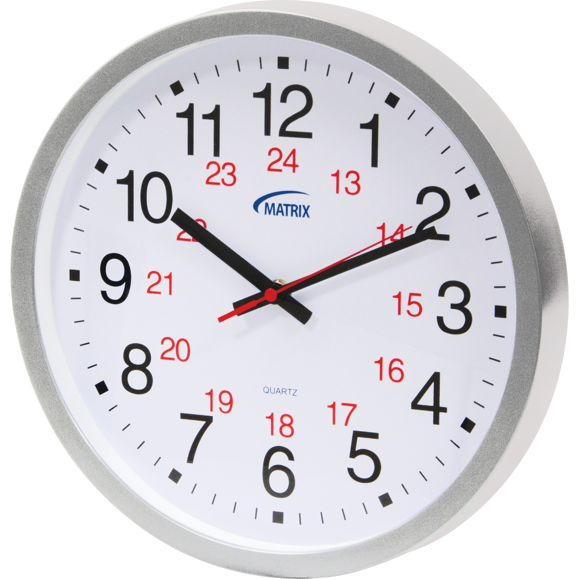 Matrix Industrial Products 12/24 H Clock, Analog, Battery Operated, 12 ...